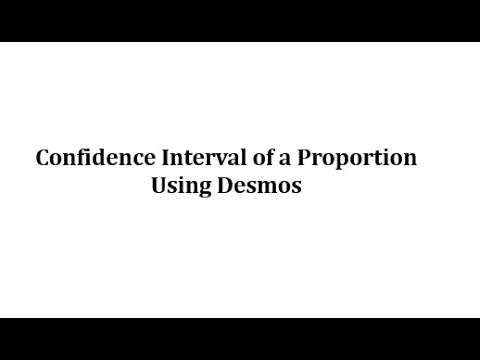 Determine a Proportion Confidence Interval Using Desmos | Math Help ...