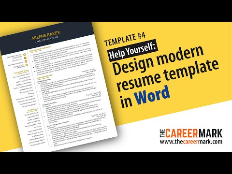 How to design modern resume in Microsoft Word [template #4]