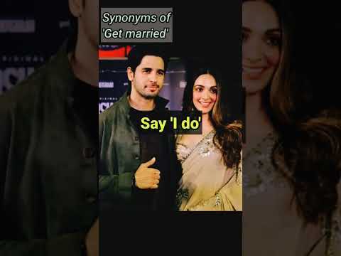 5 different ways to say 'Get married' #synonyms of marriage or get married #shorts #englishphrases