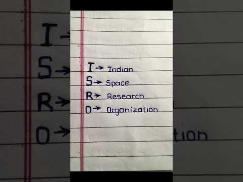 Full form of ISRO in English||#shorts