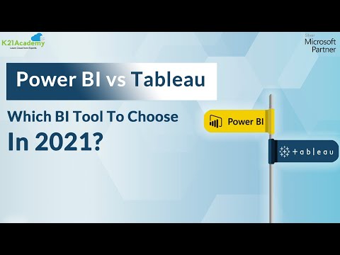Power BI vs Tableau | Top BI Tools 2021 | Tableau vs Power BI | K21Academy
