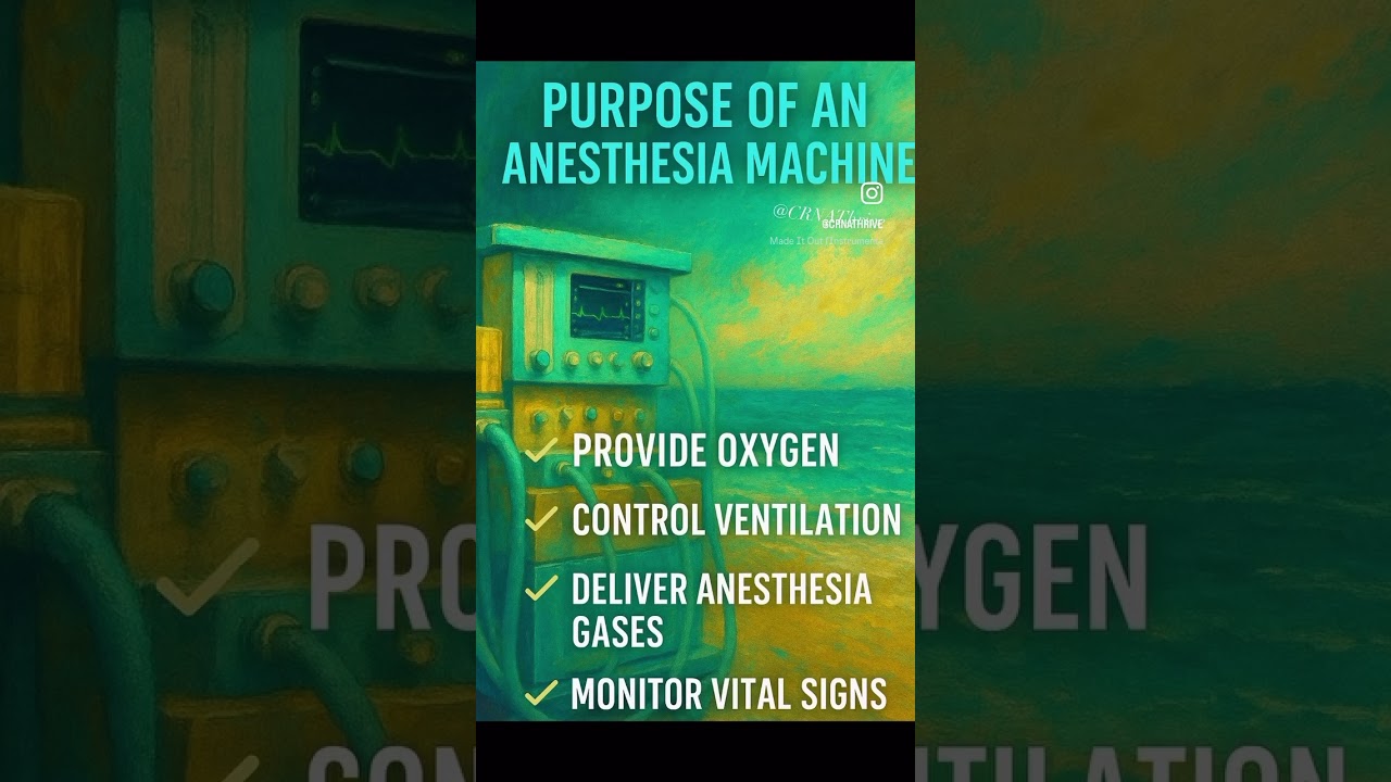 Purpose of an Anesthesia Machine #crna #hospital #crnaschool #nursing