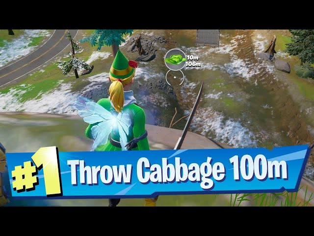 Fortnite: How to throw cabbage 100 or more meters in one toss