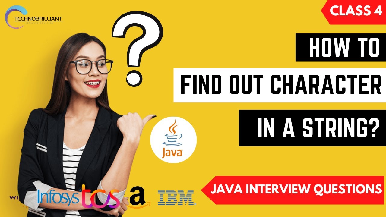 How to find out Character in Strings | Programmingtutorial #javatraining #coding #interview #shorts
