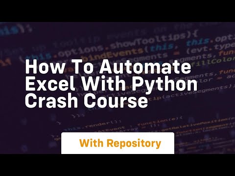 How to automate excel with python crash course
