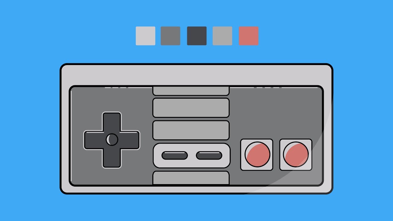 How to make a NES Controller Flat Design