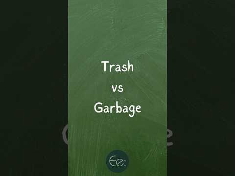 Trash vs Garbage 🗑️ What's the Difference? by English explained #words #difference #meaning #tips