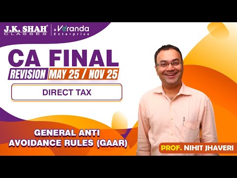 CA Final | Revision of General Anti Avoidance Rules GAAR | English