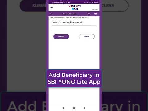 Add Manage Beneficiary in SBI YONO Lite App with Demo