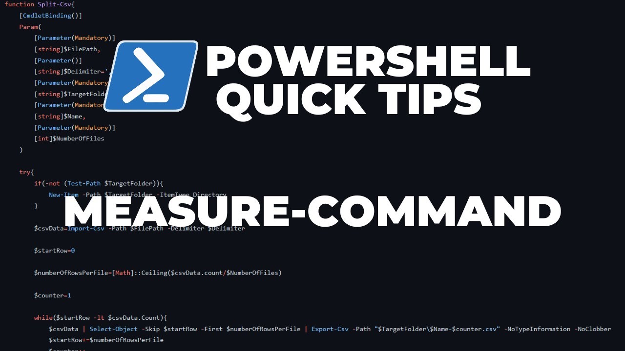 PowerShell Quick Tips : Measure-Command