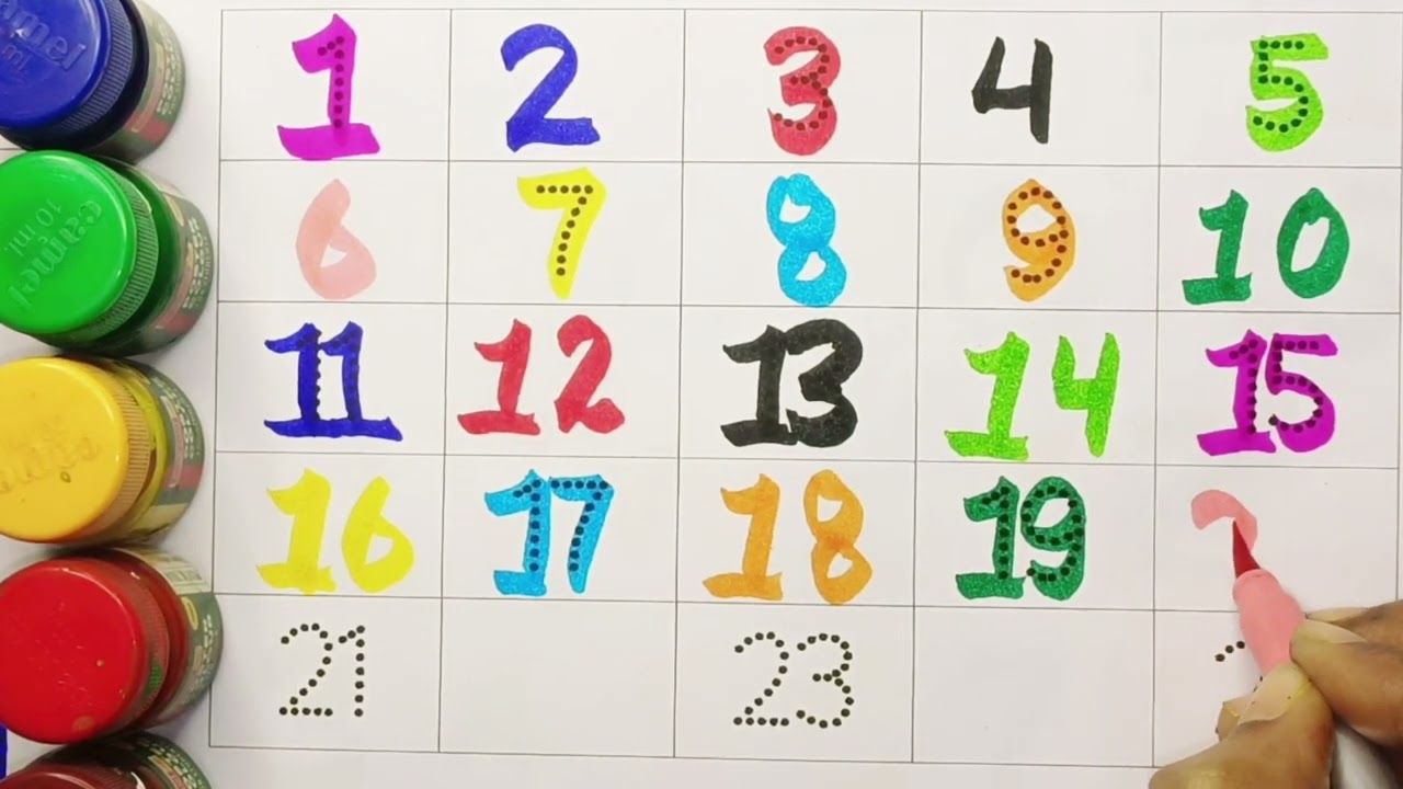 Learn 1 to 25 Counting Numbers🔢 worksheet practice video for kids | 1 to 25 Counting #123 #counting 