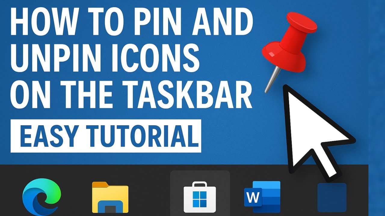 How to Pin and Unpin Icons on the Taskbar | Easy Tutorial