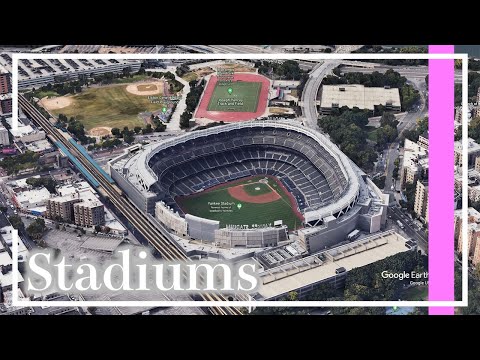 【 4K 】Major League Baseball Stadiums - American League【 Google Earth 】