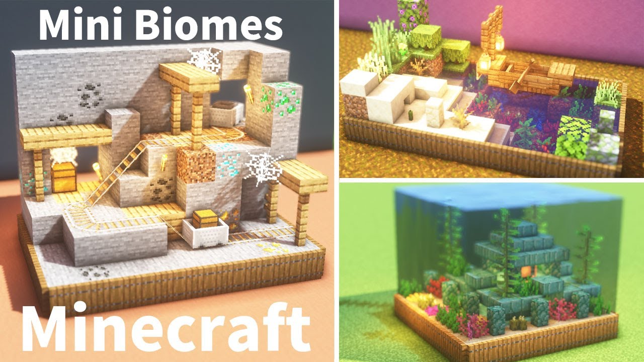New Mini Biomes in Minecraft! | 簡単！ミニチュアなバイオームの作り方 - Minecraft Builders