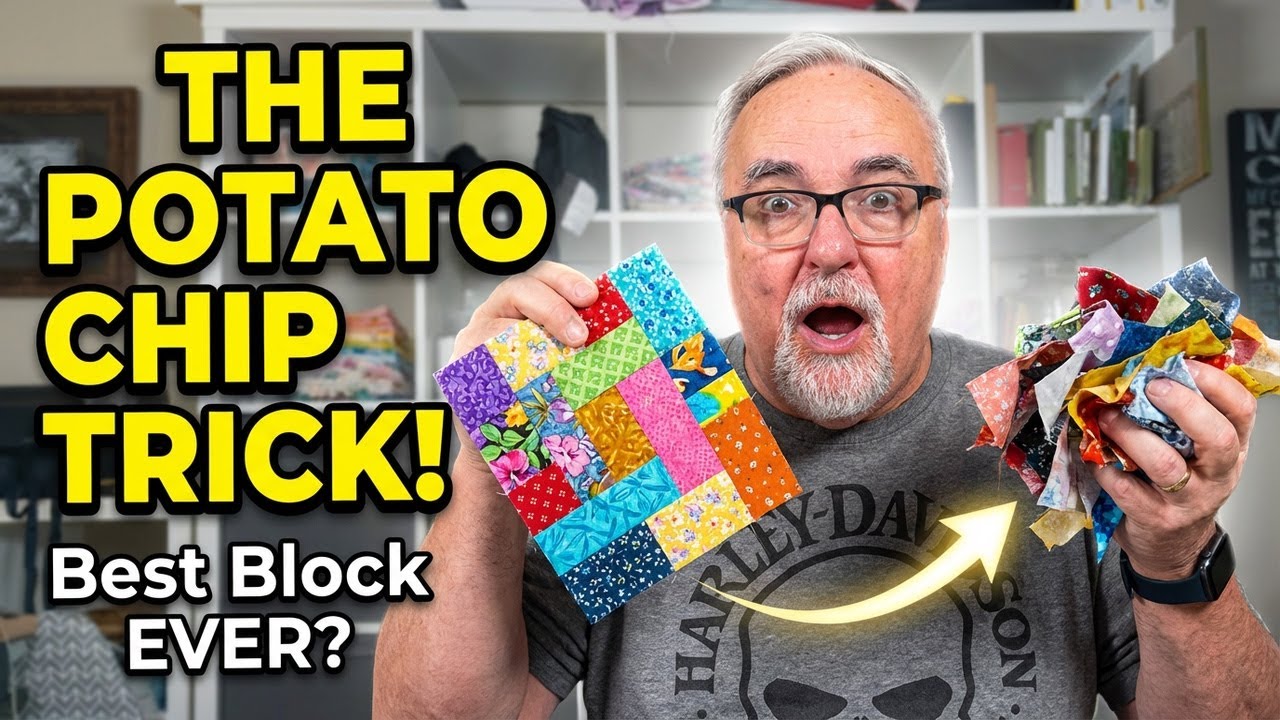 Is This The Best Quilt Block Trick Ever? Use Your Scraps To Create A Potato Chip Quilt