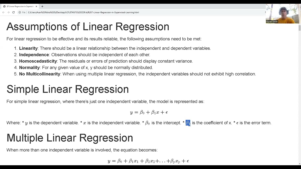07 Linear Regression in Supervised Learning