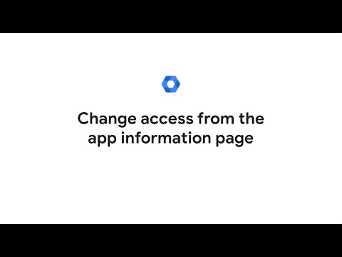 Change access from the app information page