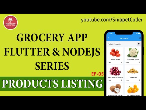 Learn Grocery App Flutter NodeJS Products Listing EP05 - Mind Luster