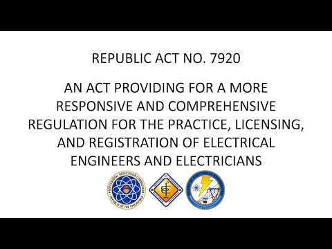 R.A.7920 New Electrical Engineering Law, Definition of terms