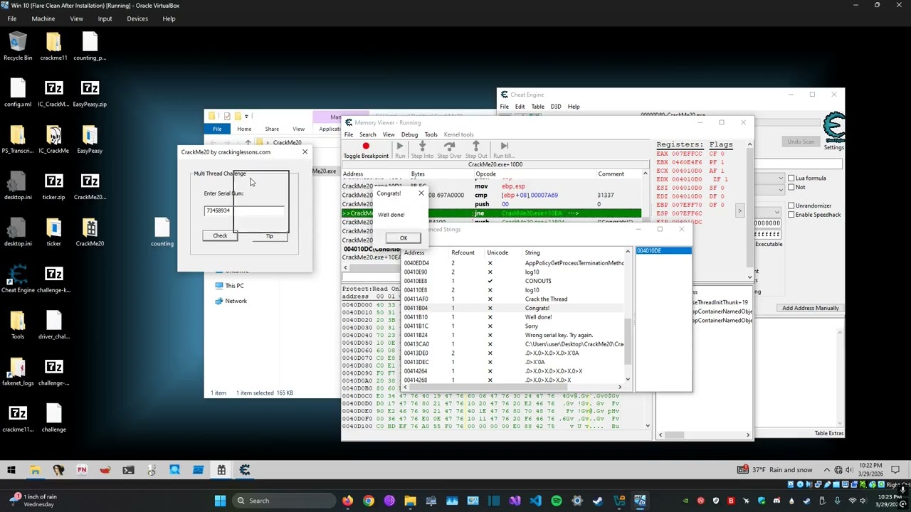 Solving CrackMe20 with Cheat Engine - File Patching and More