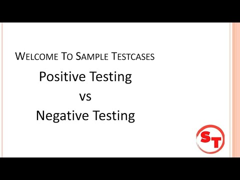 Positive testing and Negative testing | difference between Positive testing and Negative testing