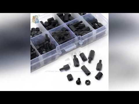 200Pcs/set M2 M2.5 M3 M4 Black/White Hex Nylon Standoff Spacer Column Flat Head Nylon Plastic Spacin