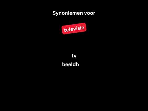 Synoniemen voor televisie