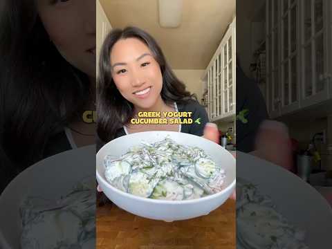 The BEST Greek Yogurt Cucumber Salad 🥒