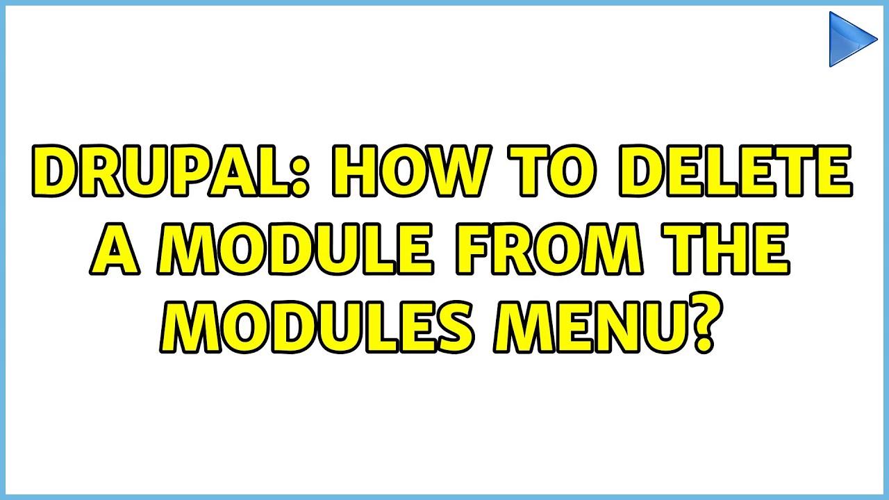 Drupal: How to delete a module from the Modules menu?