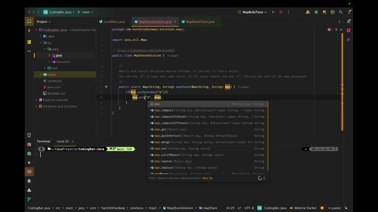 CodingBat Java | Map-1 Section | mapShare