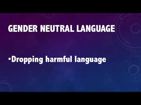 Gender Neutral Language