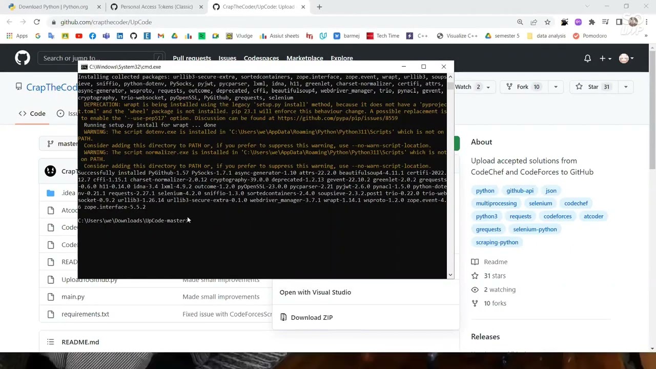 How To Upload Your Solutions at Codeforces on Github