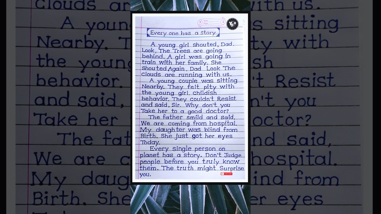 One page handwriting || Everyone has a story in life || Story writing ✍️ ||