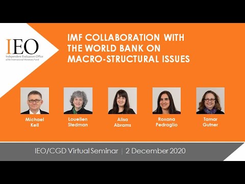IEO Virtual Seminar: IMF Collaboration with the World Bank on Macro-Structural Issues (with CGD)