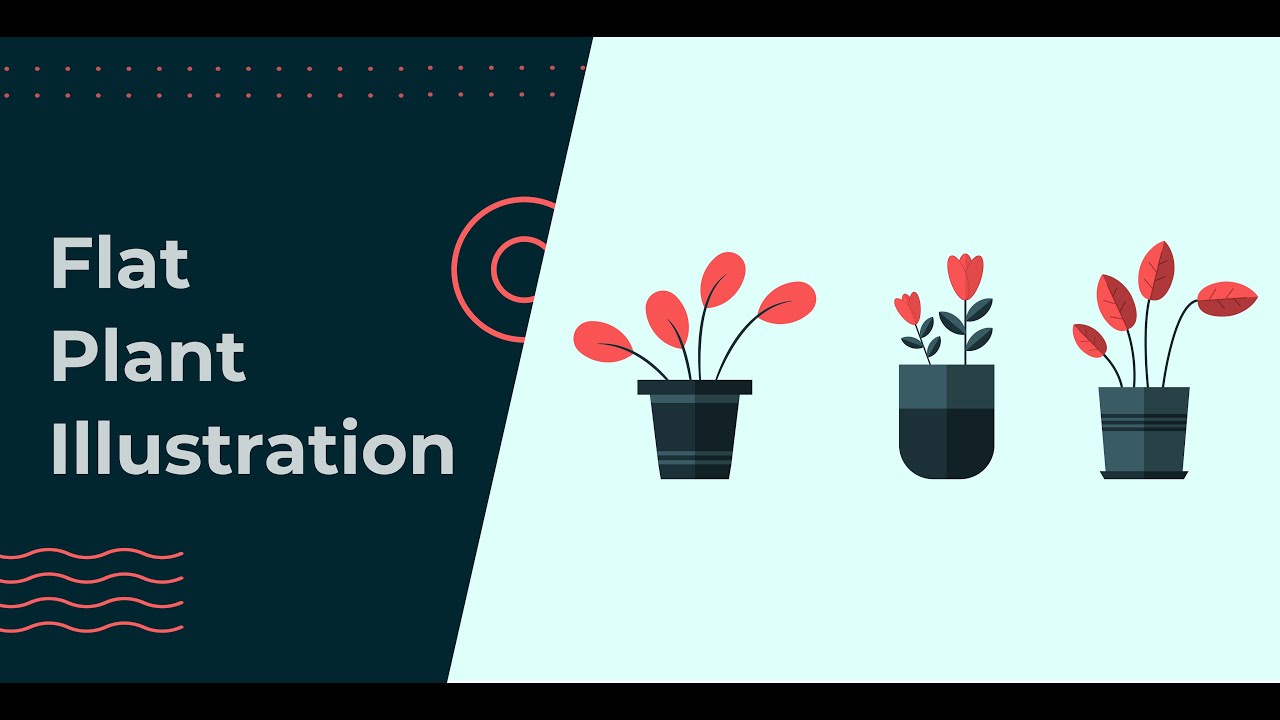 Create Flat Plant Illustration | Adobe Illustrator Tutorial | Vector Illustration for beginners.