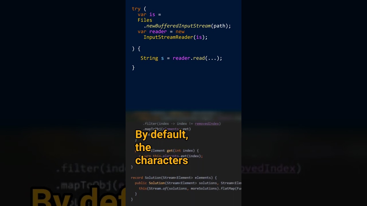 How can you read chars from a binary stream? - Cracking the Java Coding Interview