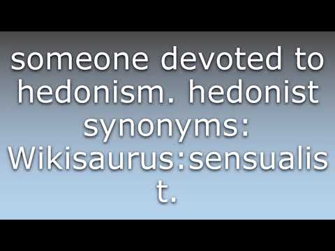 What does Hedonist mean?