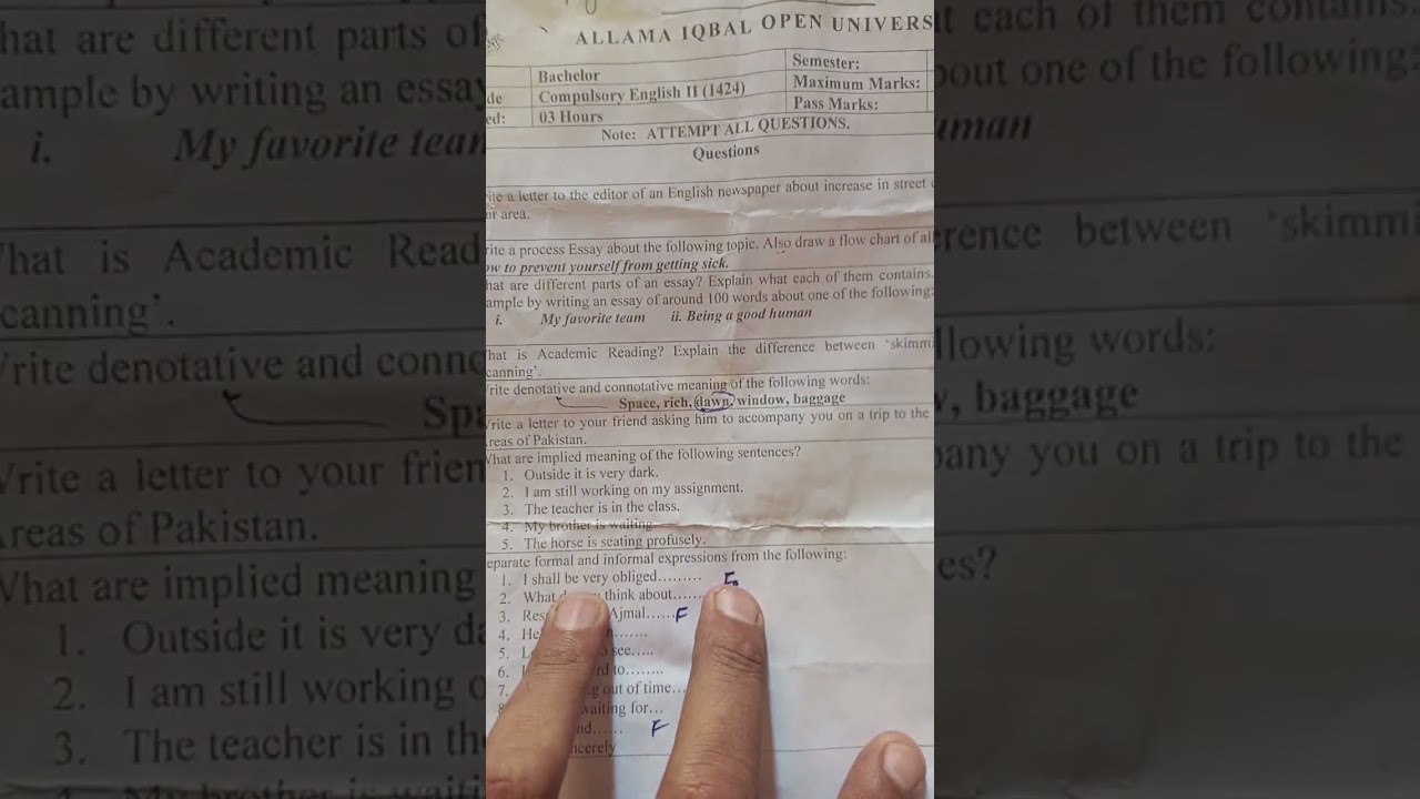 Aiou code1424 Autumn2021 || Compulsory English 2.        https://www.youtube.com/@AliRaza-vo2nc