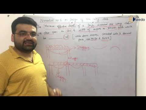 Numerical Number 1 on One way slab - Concrete Structures - GATE Video Lecture - Concrete ...