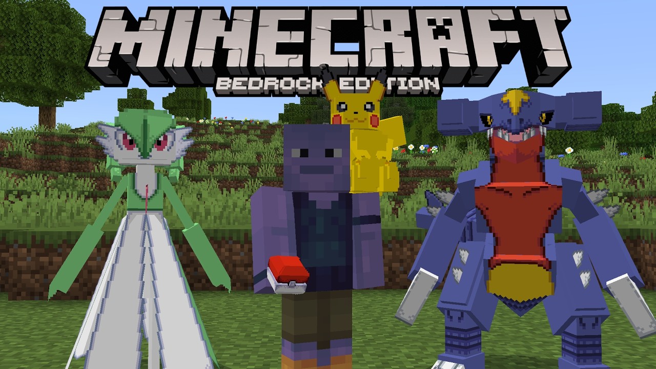 I Tried Minecraft Bedrock's Pokemon Mod