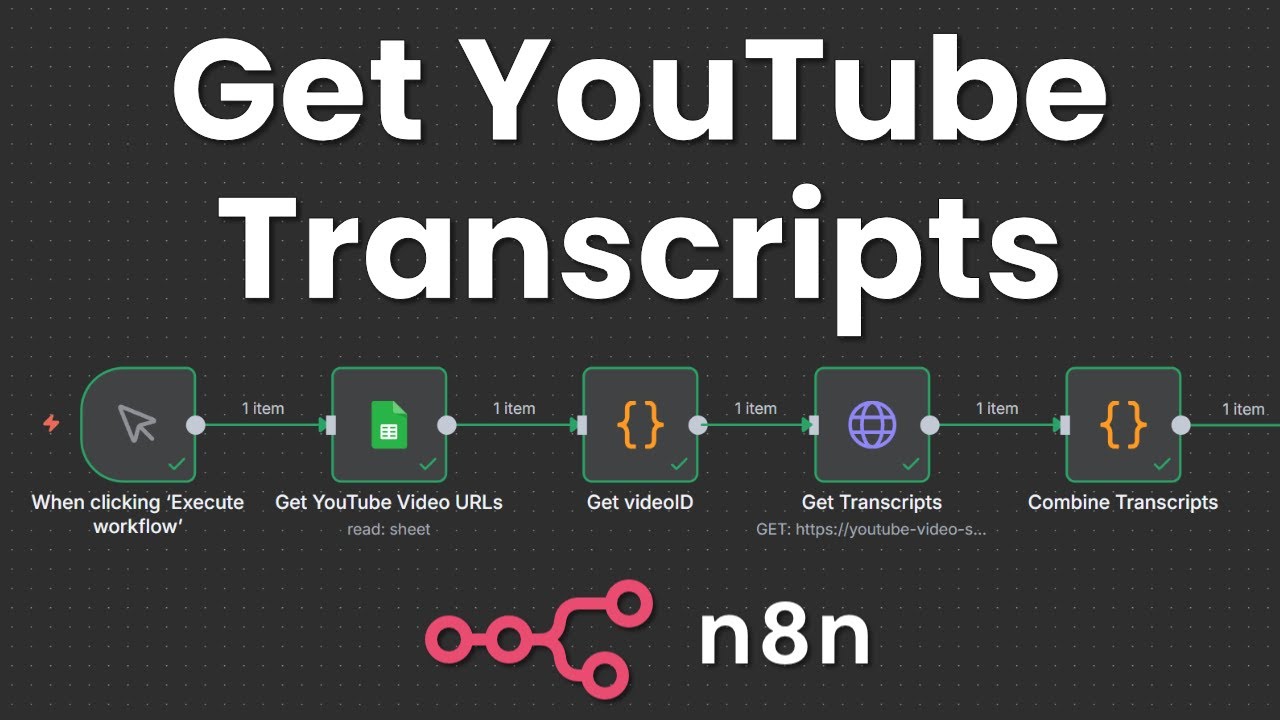How to get YouTube Transcripts using RpaidAPI in n8n