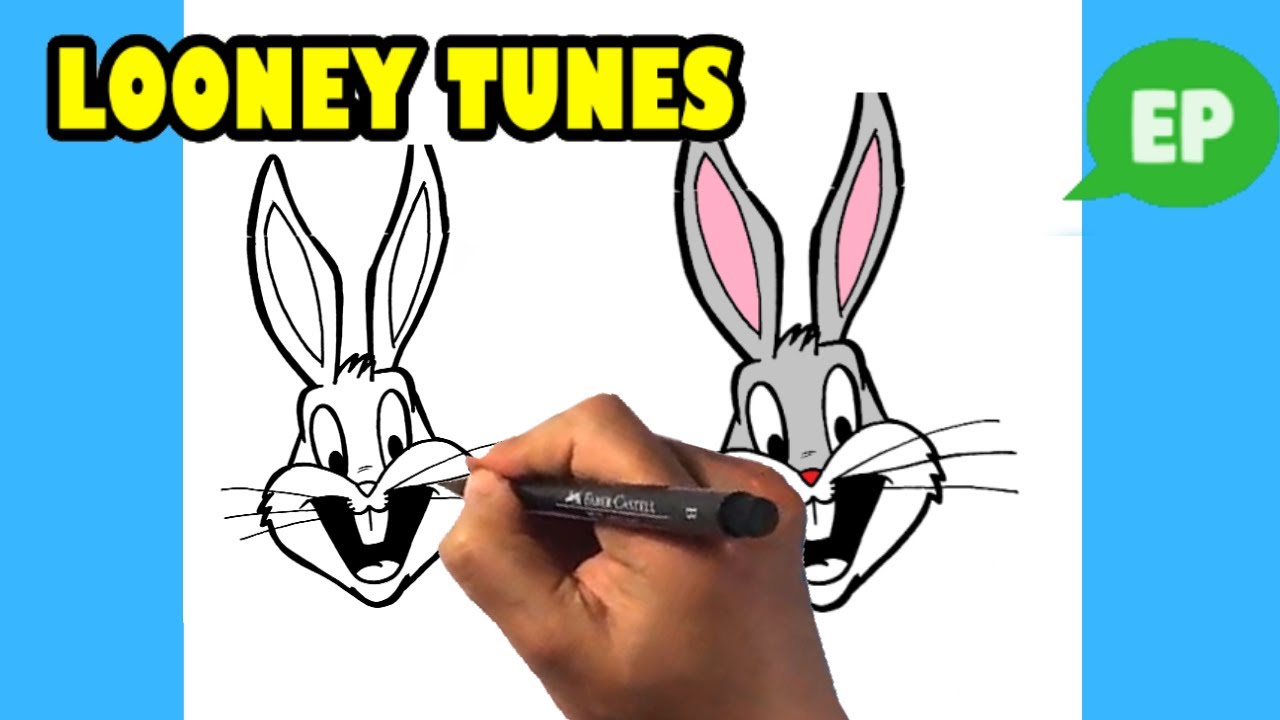 How to Draw Bugs Bunny - Looney Tunes- Step by Step Beginners