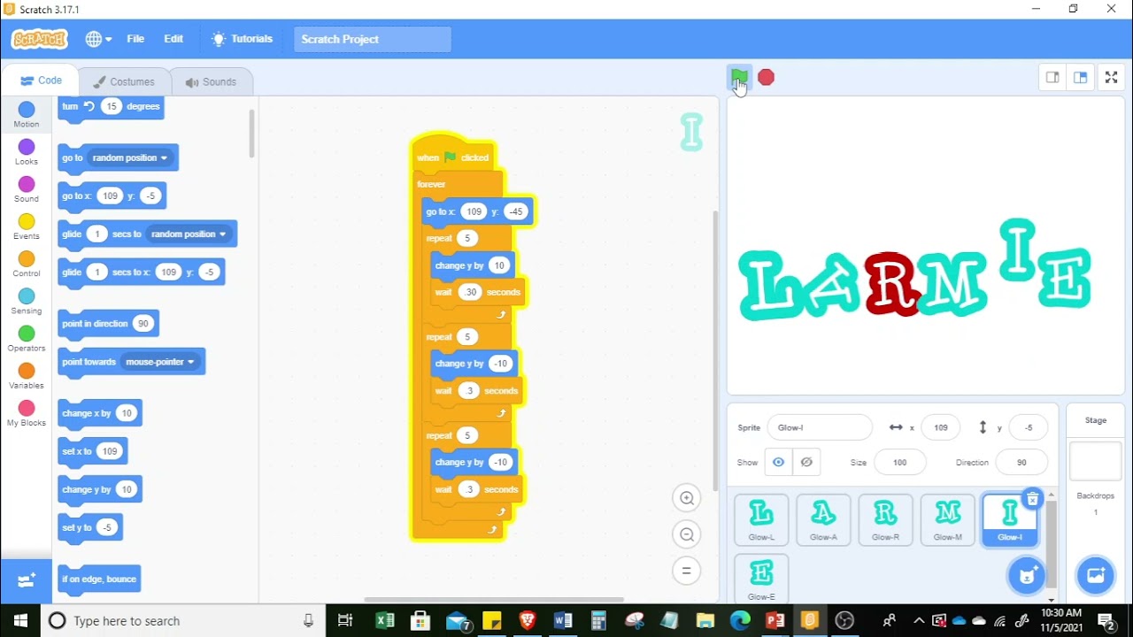 SCRATCH Tutorial 4: Animate Your Name