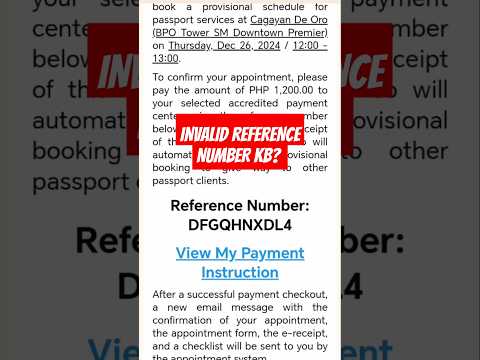 DFA INVALID REFERENCE NUMBER KB? (FIX PROBLEMS) #dfa