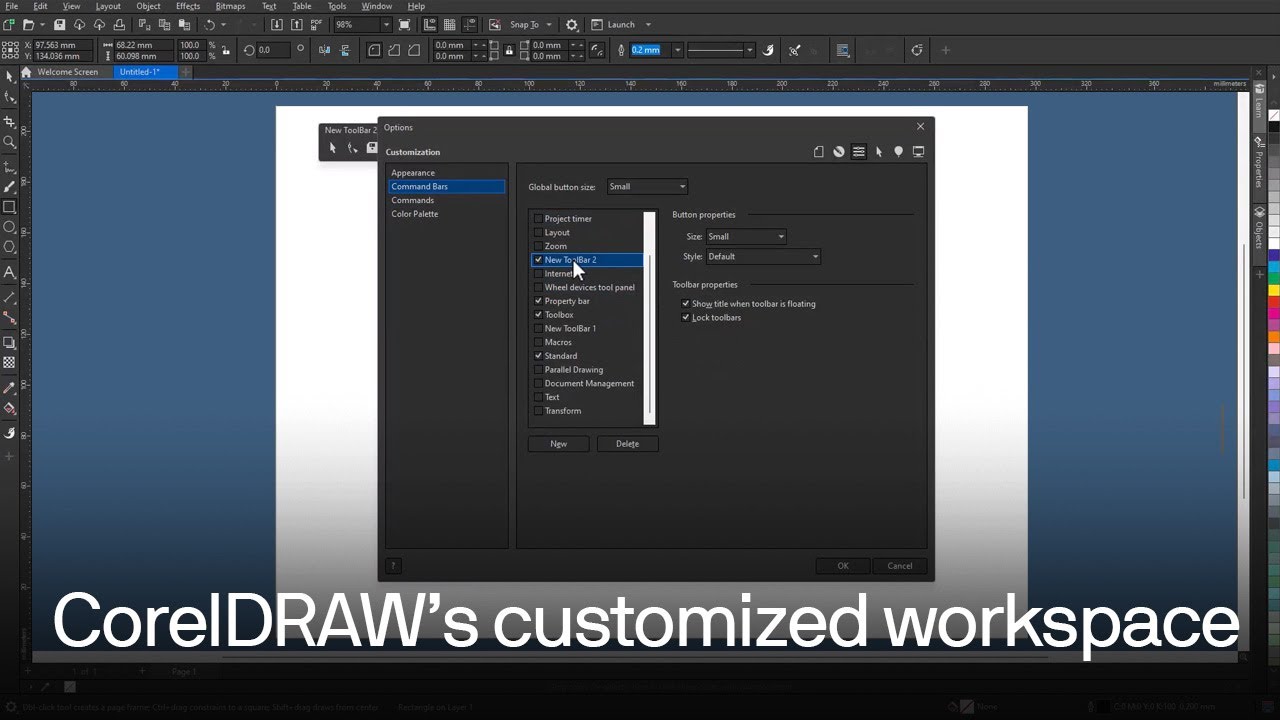 How to customize your CorelDRAW workspace for efficiency | Tutorial