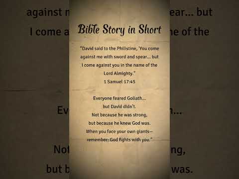 Bible Story in Short: David vs Goliath in 30 Seconds 🏹 Faith Over Fear #shorts #divineprayer