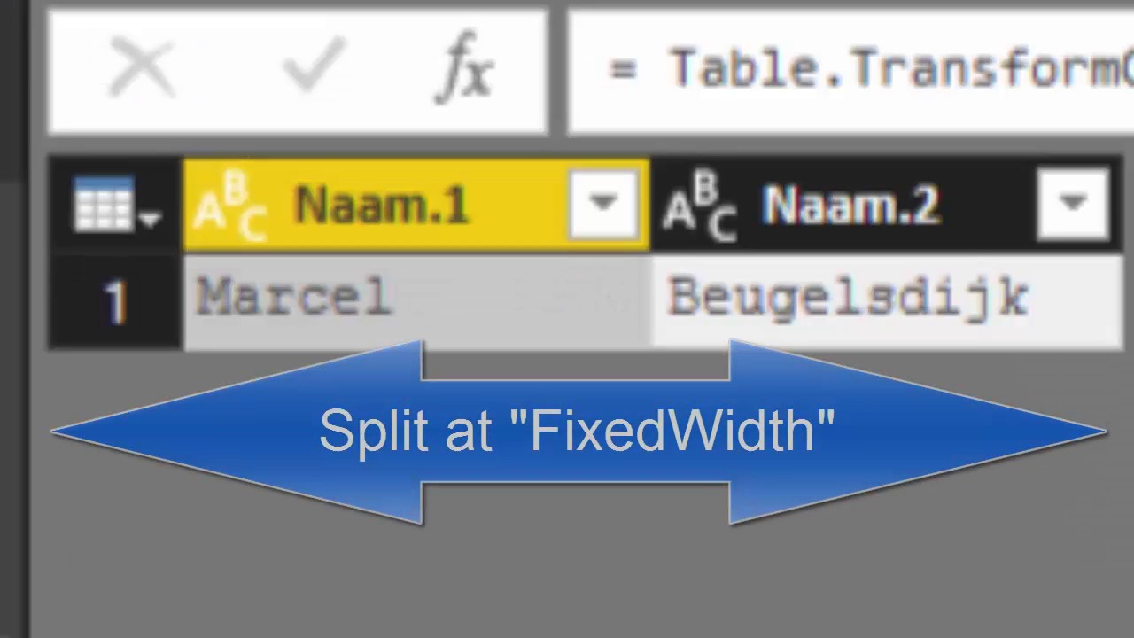 Power BI / Power Query - Split column at delimiter 