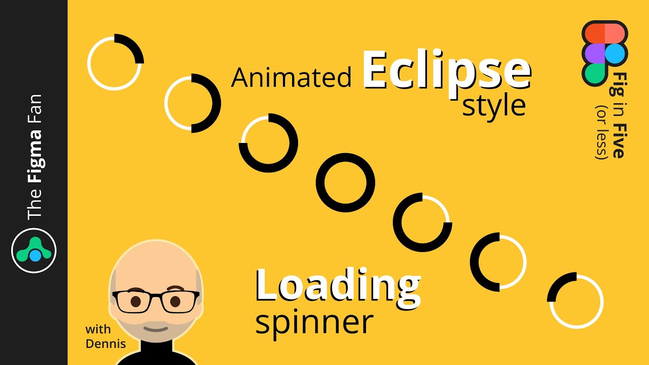 Animated eclipse-style loading spinner - Fig in Five - Advanced prototyping