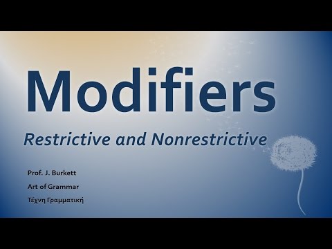 Distinguishing Modifiers