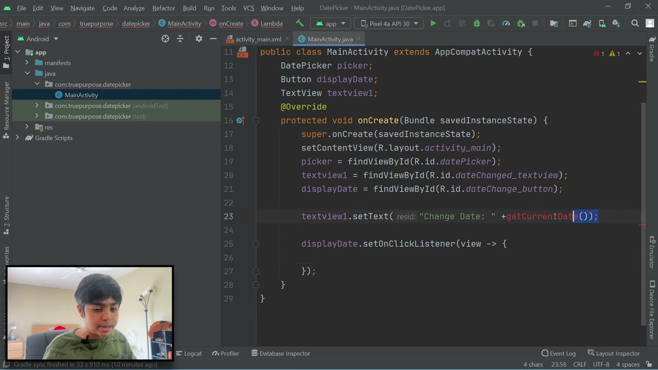 ANDROID STUDIO #14 | HOW TO CREATE DATE PICKER IN ANDROID